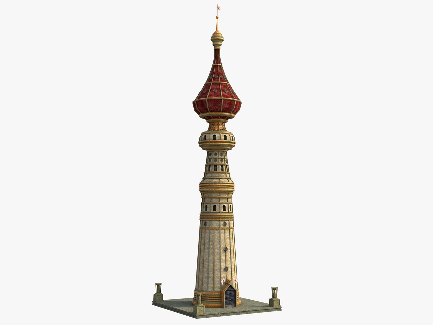 Fantasy Ancient Tower 3D - TurboSquid 1990534
