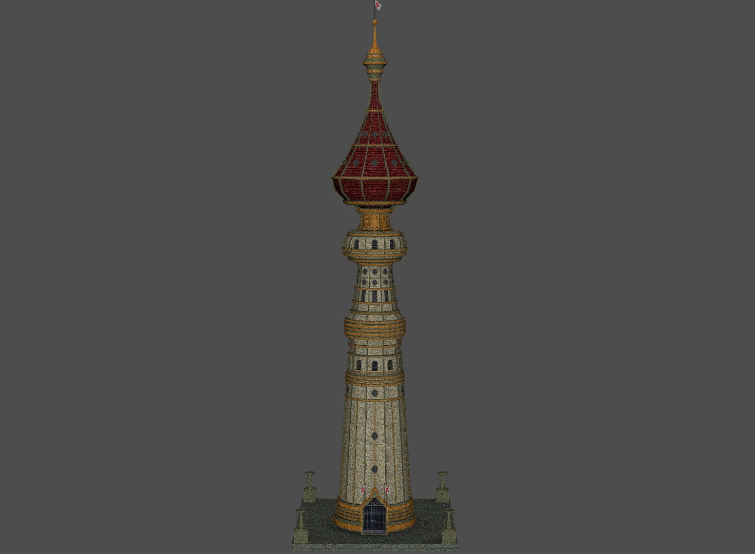 Fantasy Ancient Tower 3D - TurboSquid 1990534