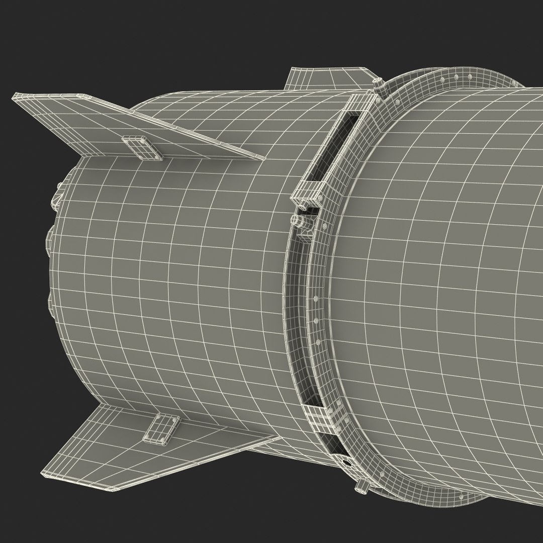 ballistic missile 9m723 iskander 3d model