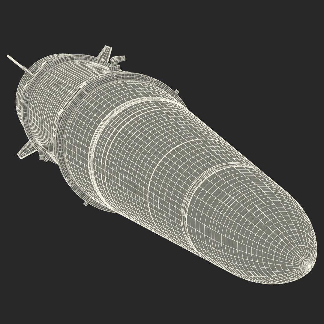 ballistic missile 9m723 iskander 3d model