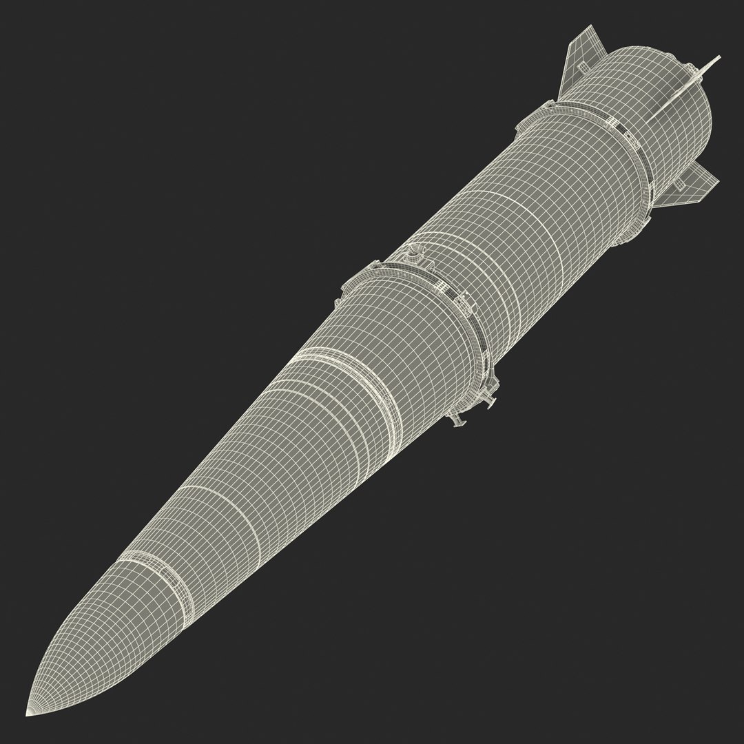 ballistic missile 9m723 iskander 3d model