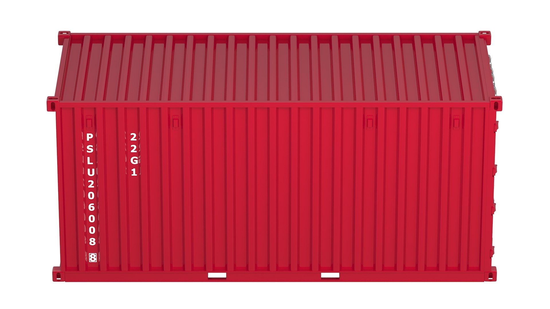 3D Model 20 Ft Container Red - TurboSquid 2107052