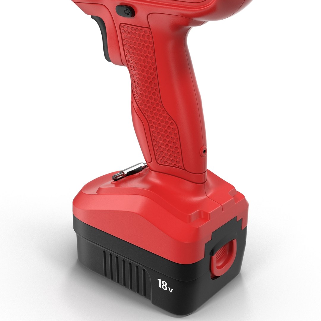 3d cordless drill modeled model