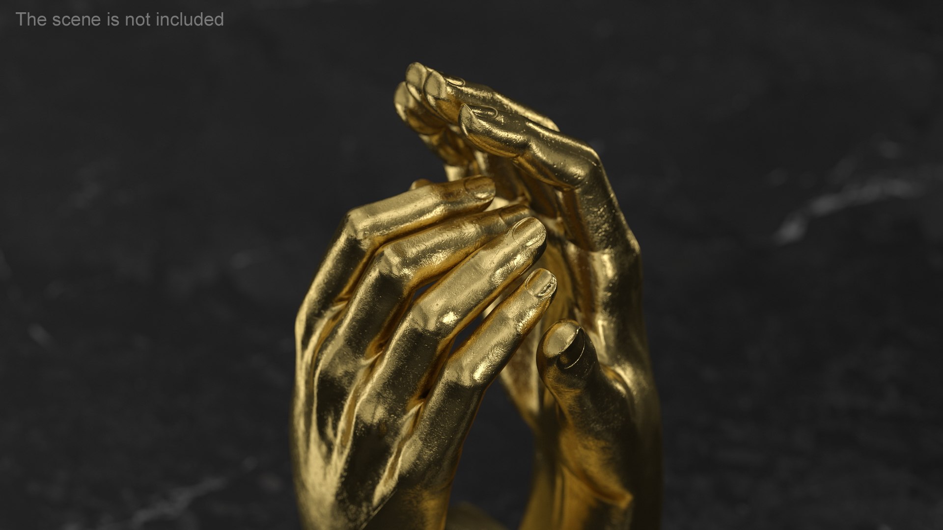 3D Hands Sculpture Gold - TurboSquid 1944883