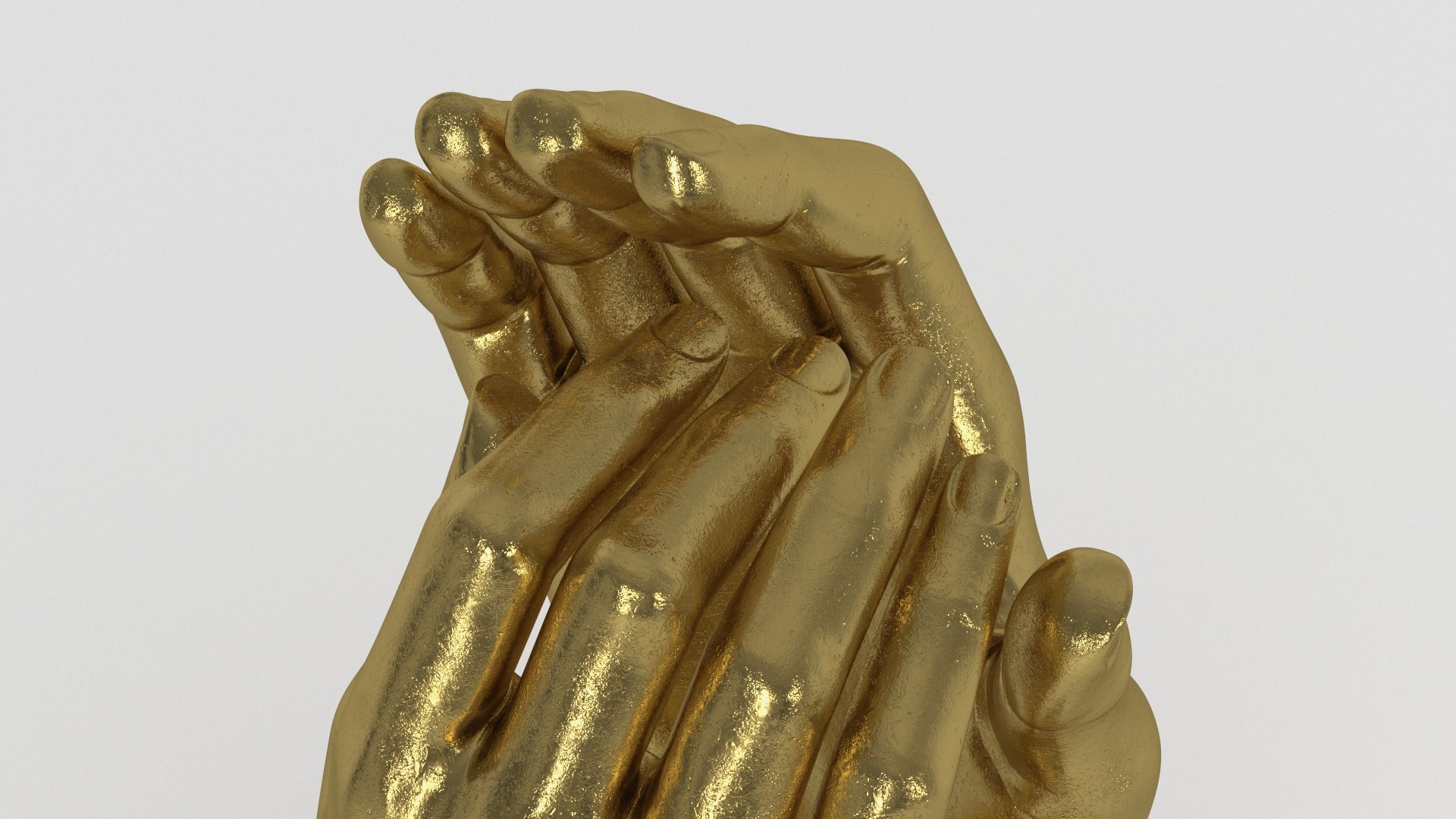 3D Hands Sculpture Gold - TurboSquid 1944883