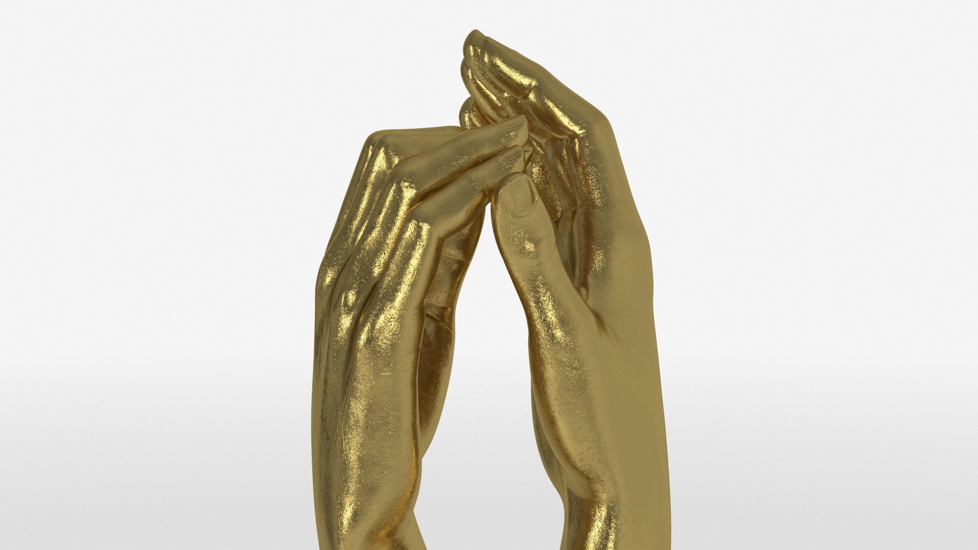 3D Hands Sculpture Gold - TurboSquid 1944883