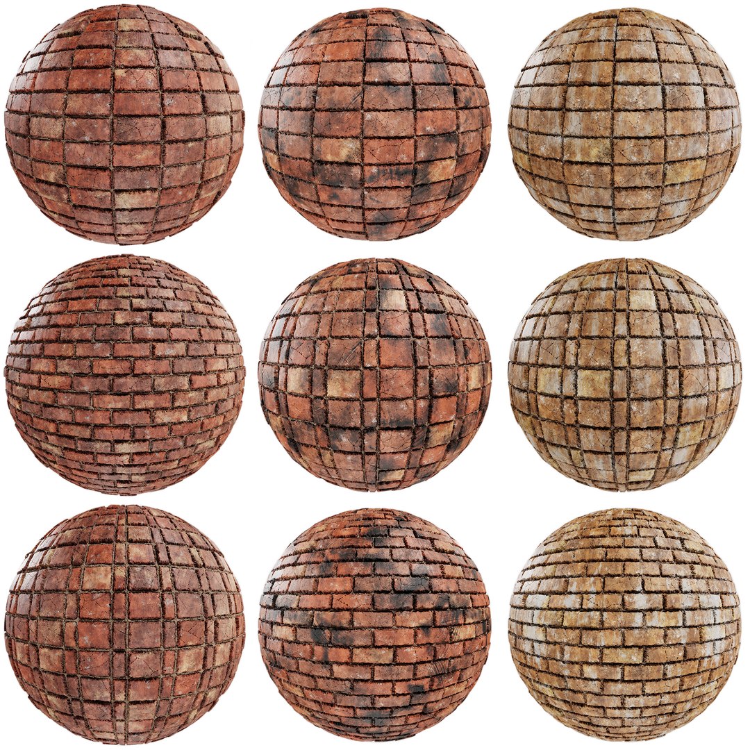 3D Model 8K Seamless PBR Brick Wall Textures Vol 01 - TurboSquid 2351582