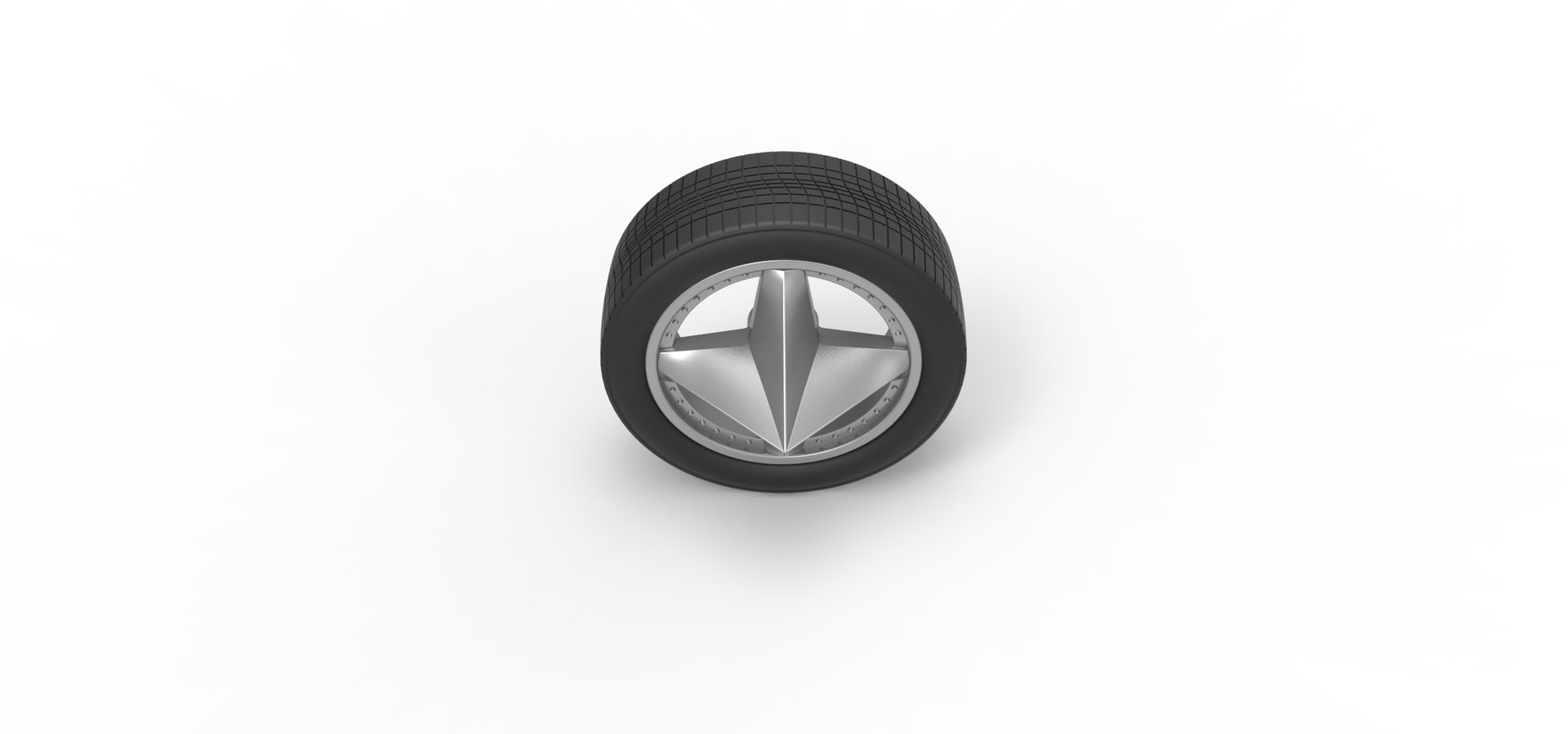 Diecast Car Wheel 9 Scale 1 To 25 3D Model - TurboSquid 2206214