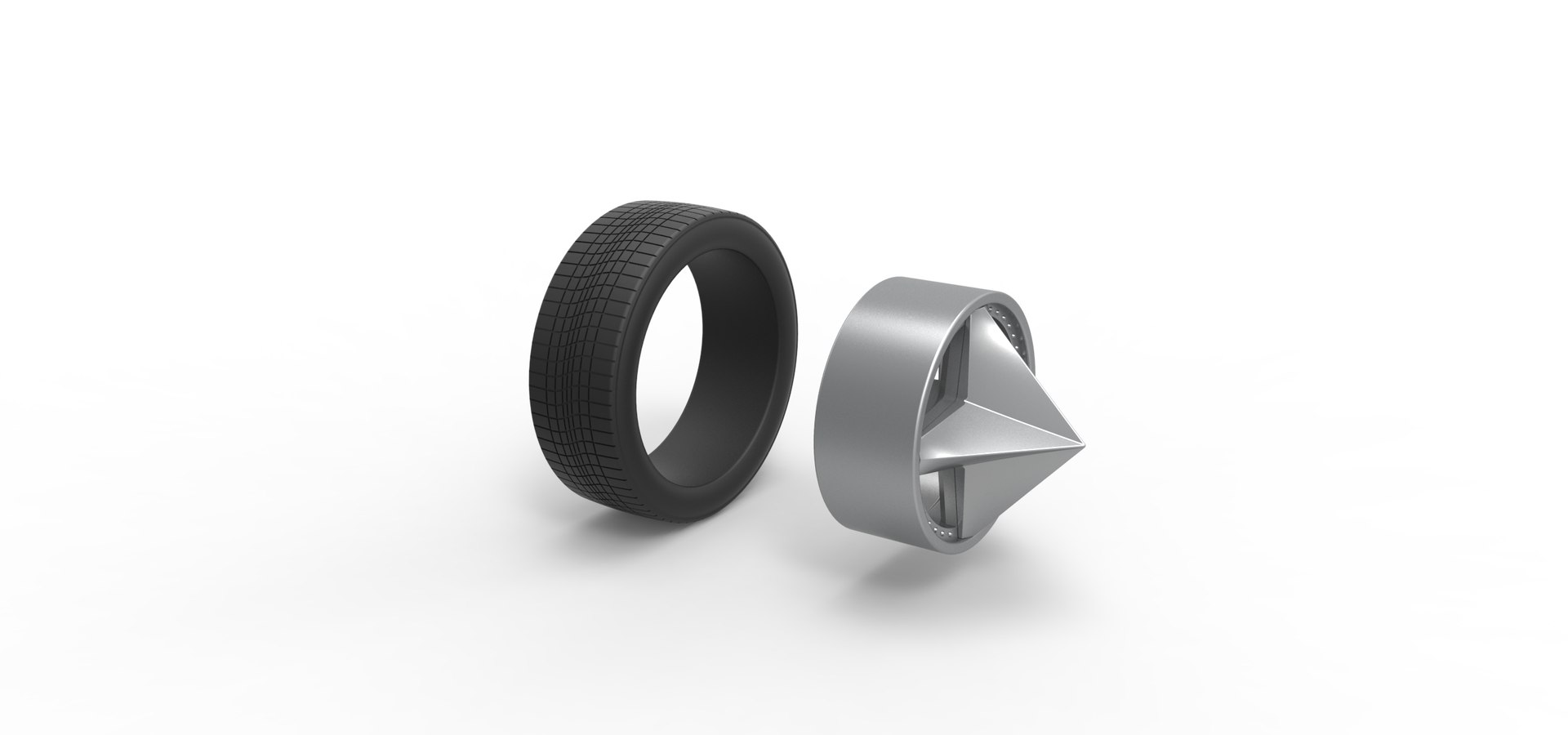 Diecast Car Wheel 9 Scale 1 To 25 3D Model - TurboSquid 2206214
