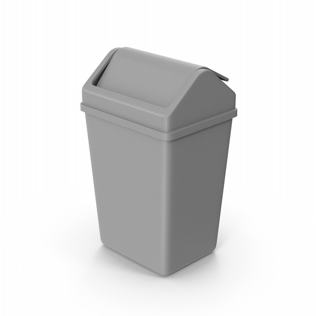Grey Trash Can 3D Model - TurboSquid 2170962