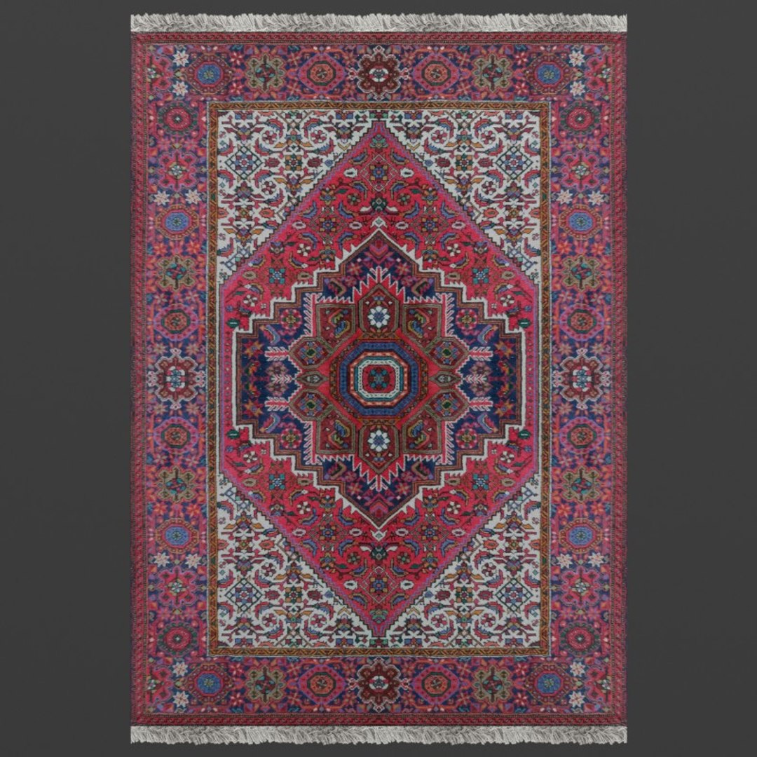 Realistic Persian Carpet 3d Model