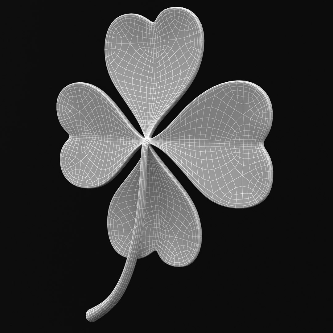 3d Model Lucky Clover Luck