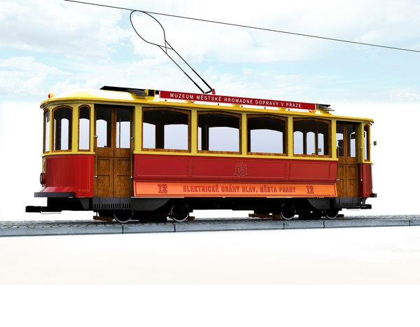 3D model tramway retro tram - TurboSquid 1673517