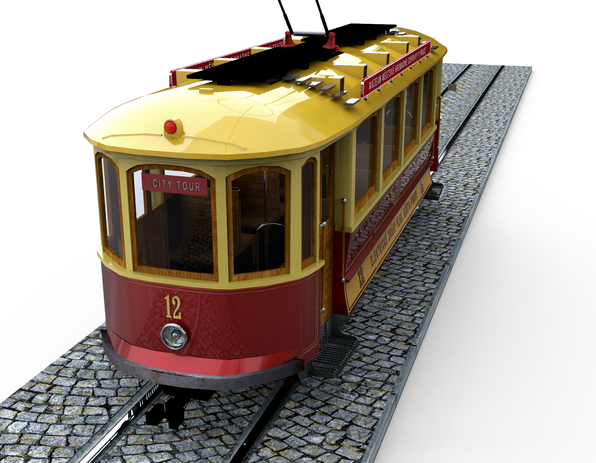 3D model tramway retro tram - TurboSquid 1673517