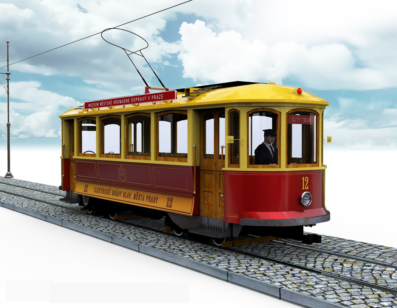 3D Model Tramway Retro Tram - TurboSquid 1673517