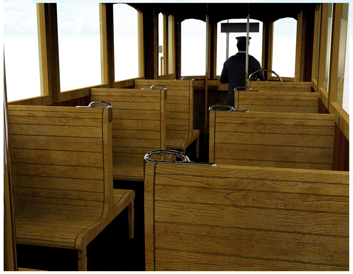 3D Model Tramway Retro Tram - TurboSquid 1673517