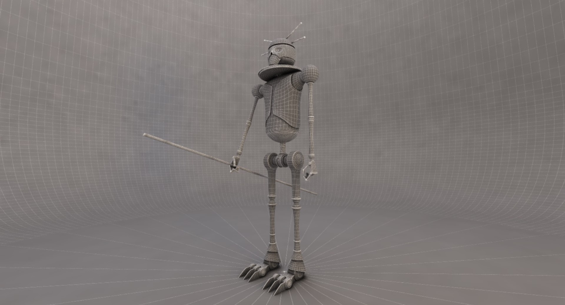 Sci-fi Robot - Skeleton 3D Model - TurboSquid 1155119