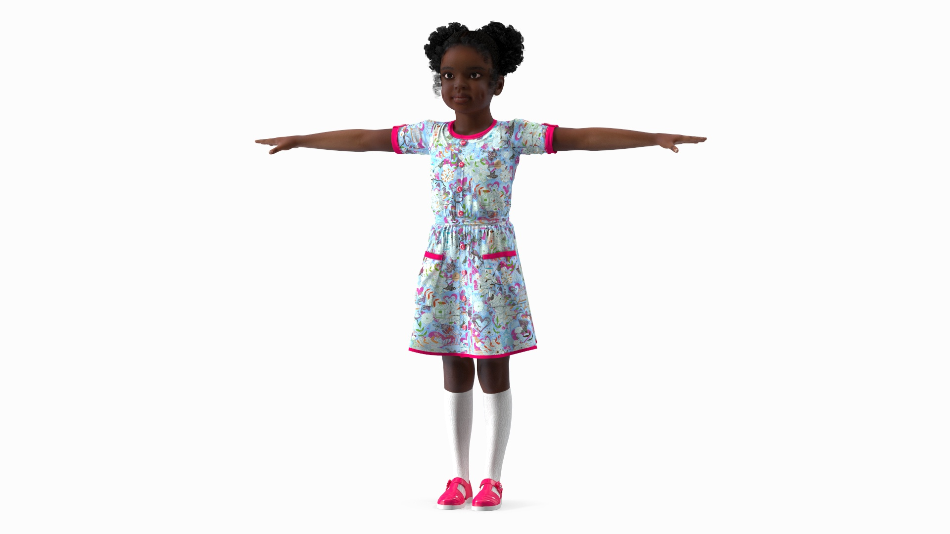 3D Everyday Style Black Girl Child Rigged For Maya - TurboSquid 2112024