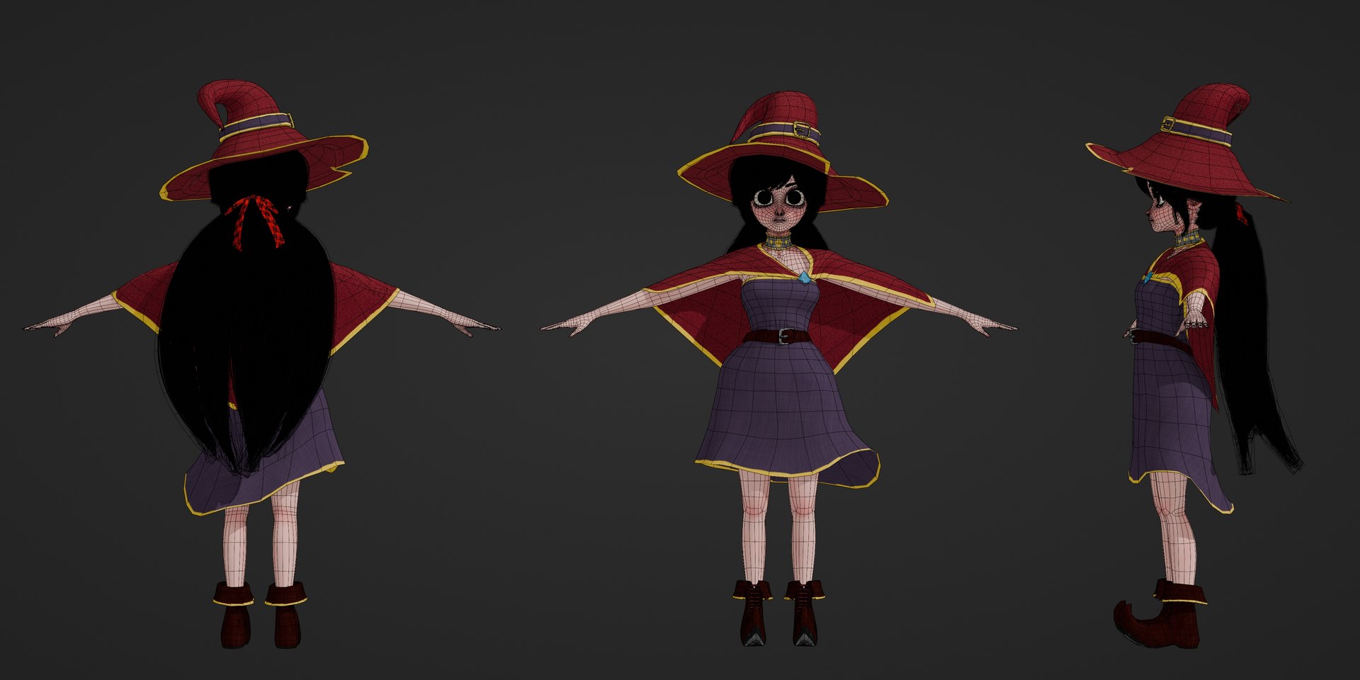 Stylized Cartoon Witch - 3D Model Model - TurboSquid 2299097