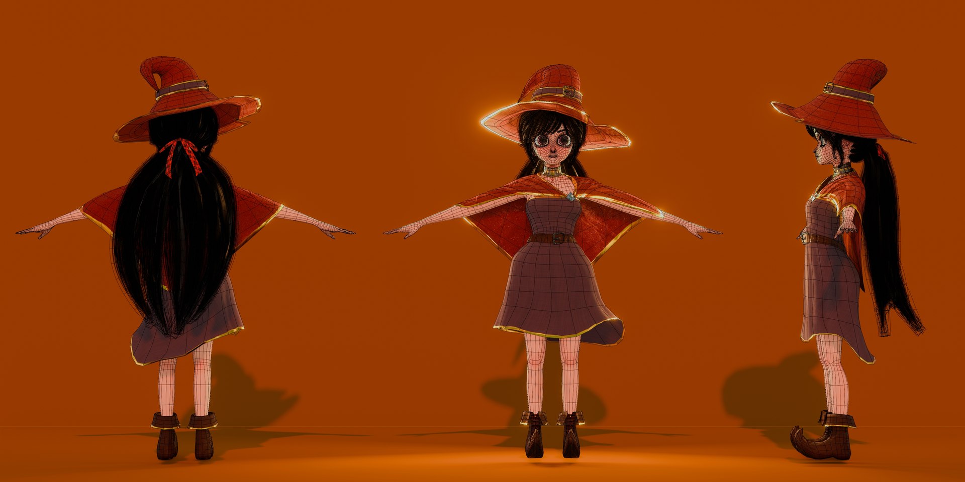 Stylized Cartoon Witch - 3D Model Model - TurboSquid 2299097