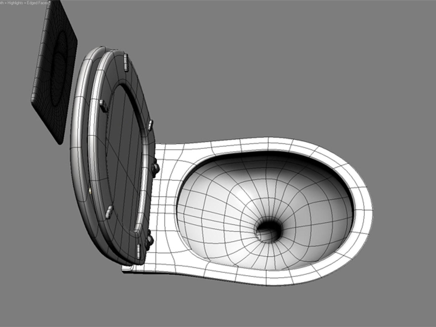 3d Model Hung Wall Wc