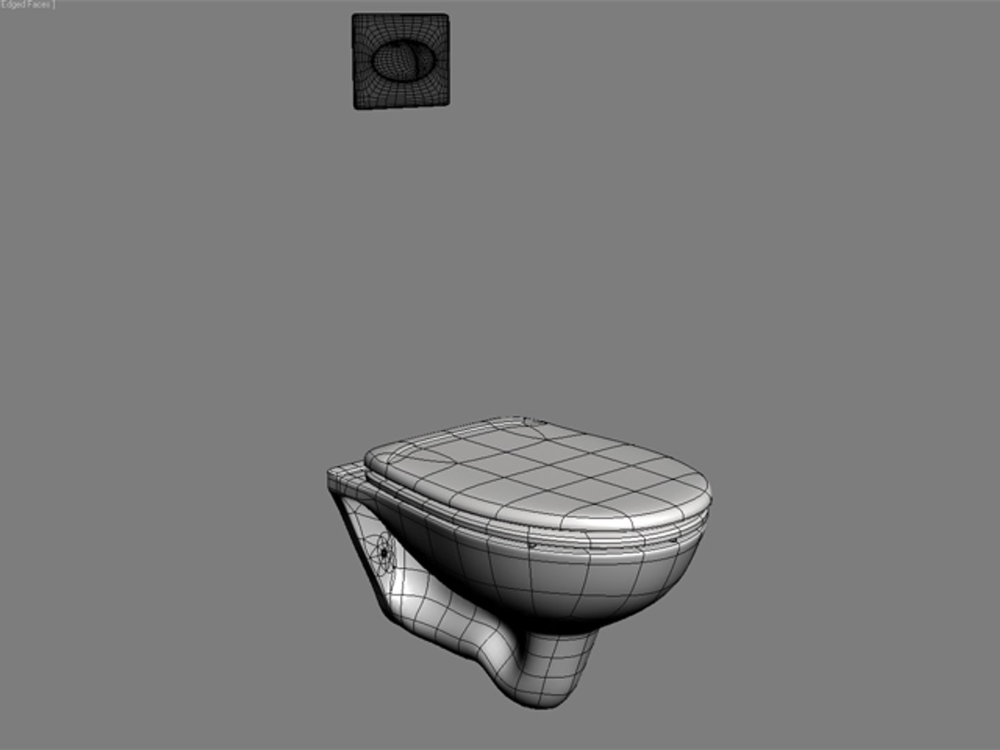 3d Model Hung Wall Wc
