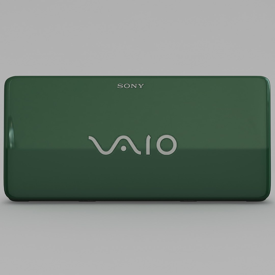 3d Model Green Sony Vaio Laptop