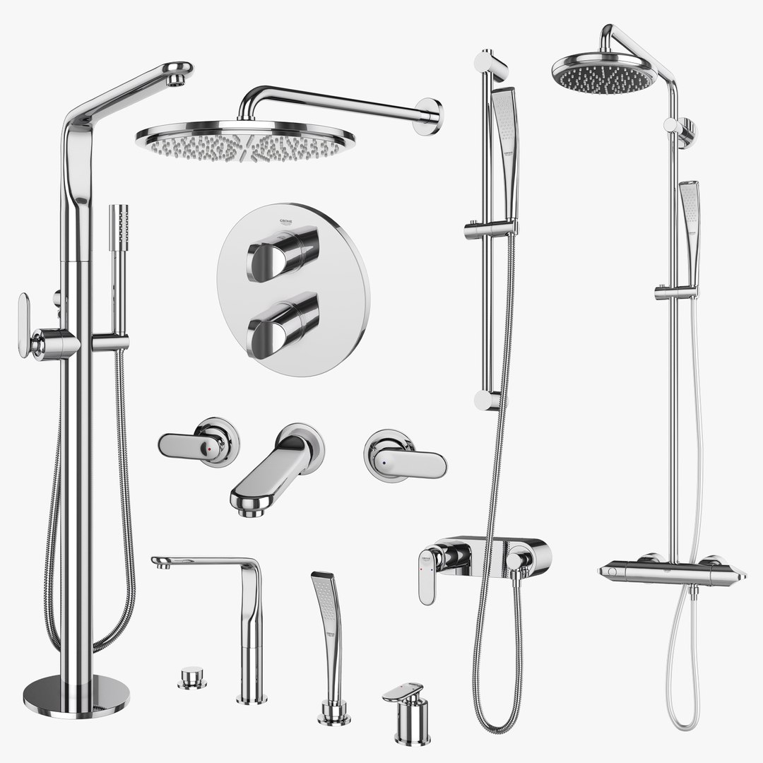 Faucets shower systems grohe model - TurboSquid 1477030