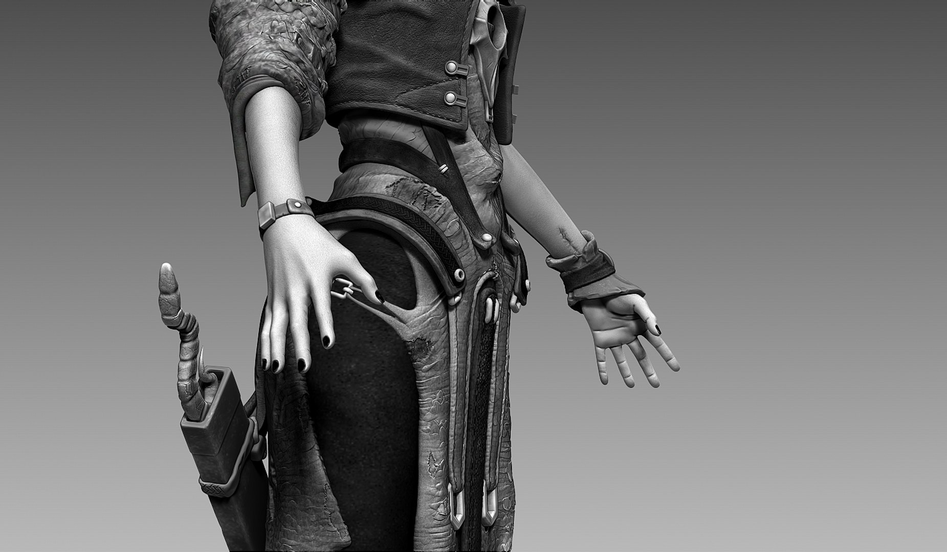 Fantasy Female Character 3d Model