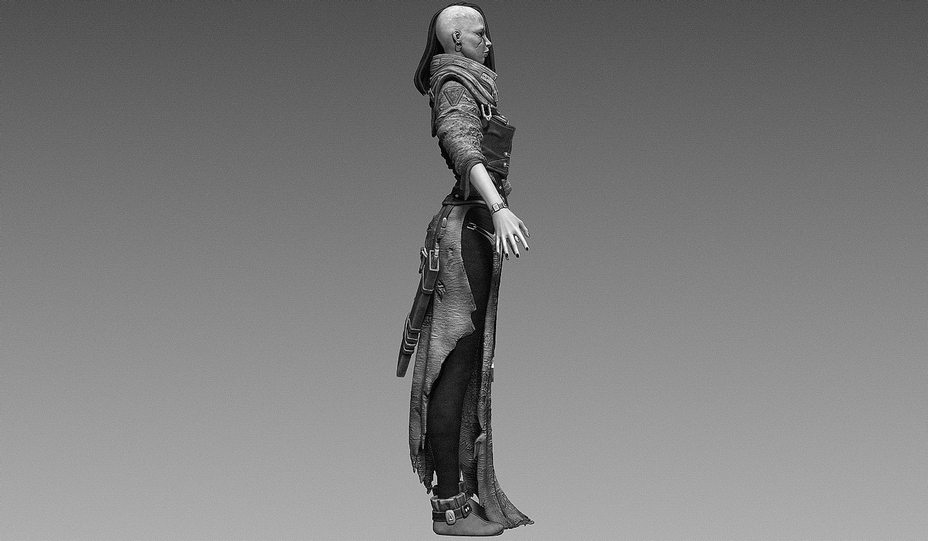 Fantasy Female Character 3d Model
