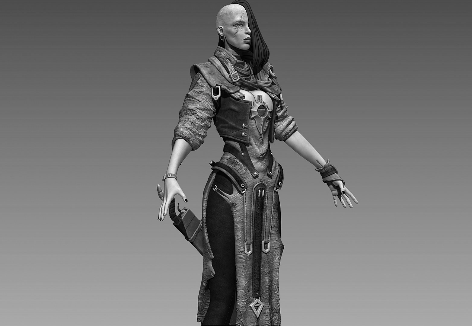 Fantasy Female Character 3d Model