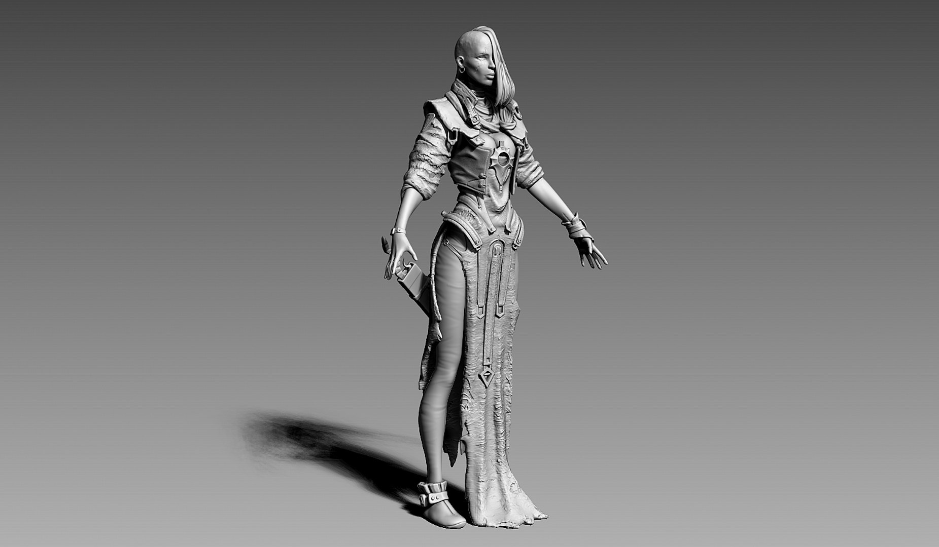 Fantasy Female Character 3d Model