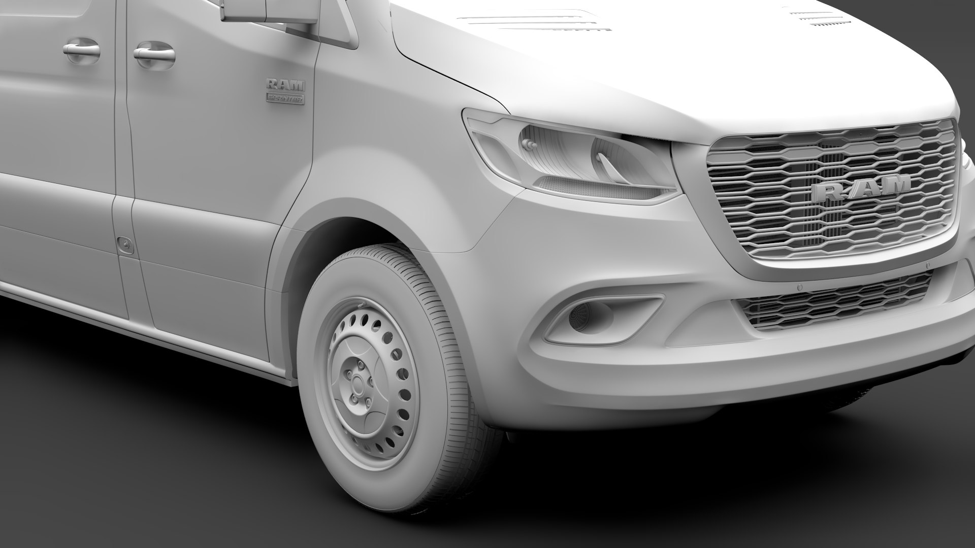 3D Ram Sprinter Panel Van Model - TurboSquid 1394091