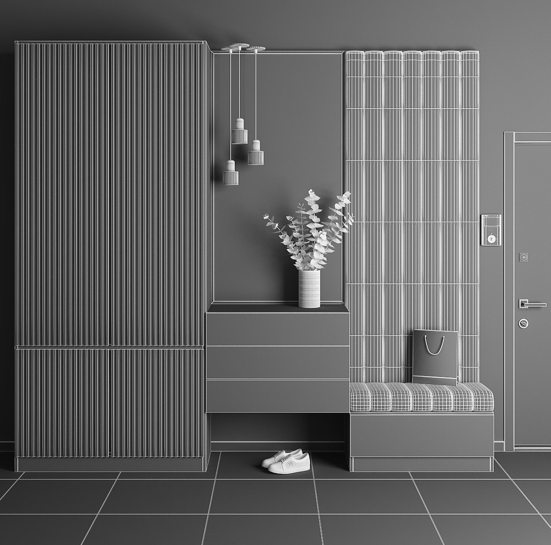 Hall Hallway 3D Model - TurboSquid 1345554