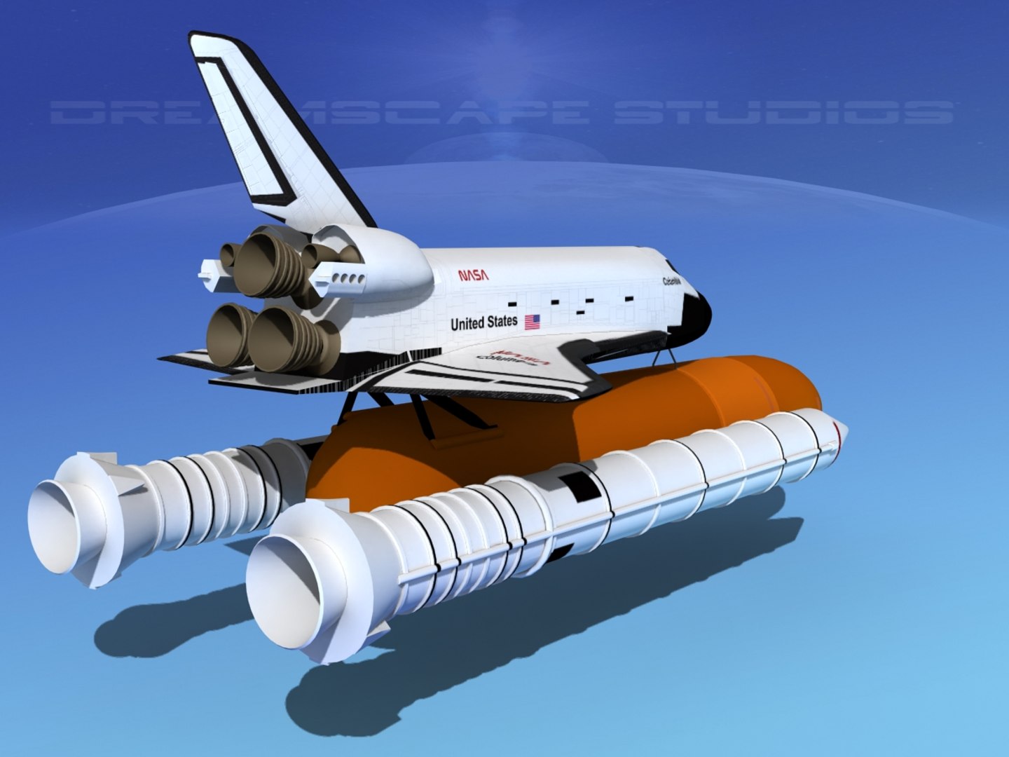 3d launch space shuttle