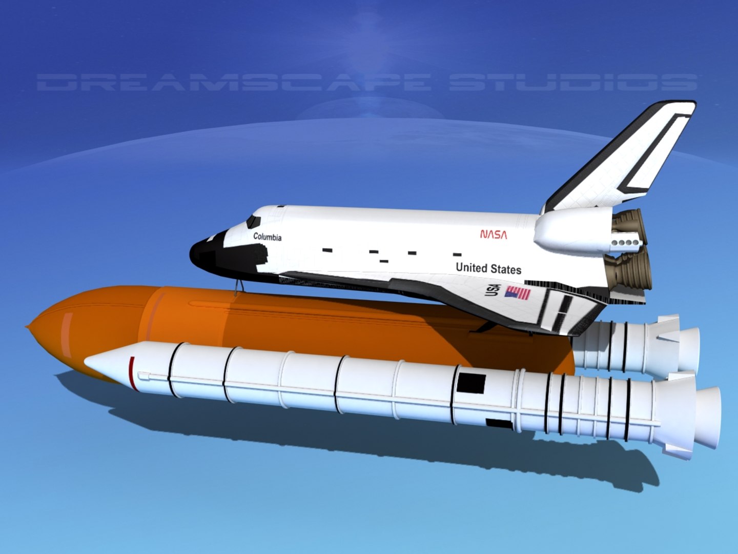 3d launch space shuttle