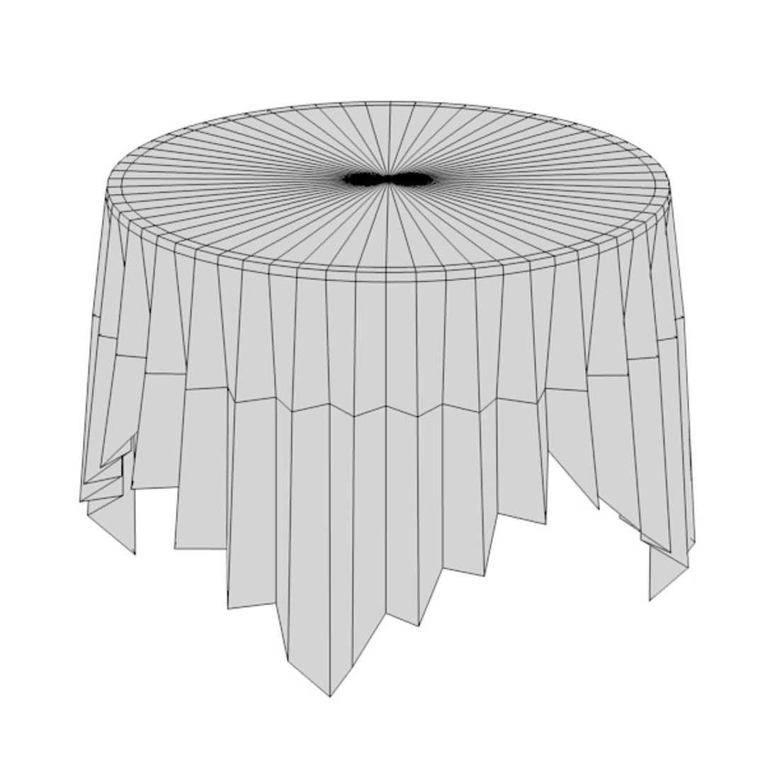 Table Cloth Tablecloth 3d Model
