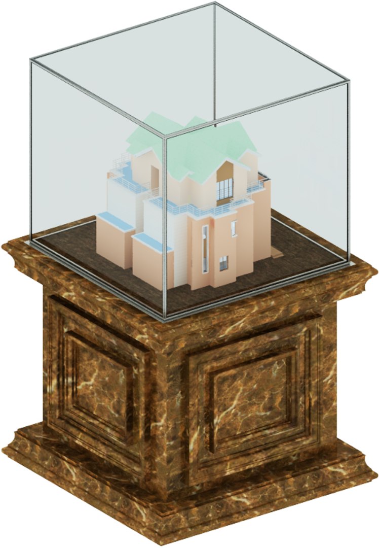 3D glass display box model - TurboSquid 1330644