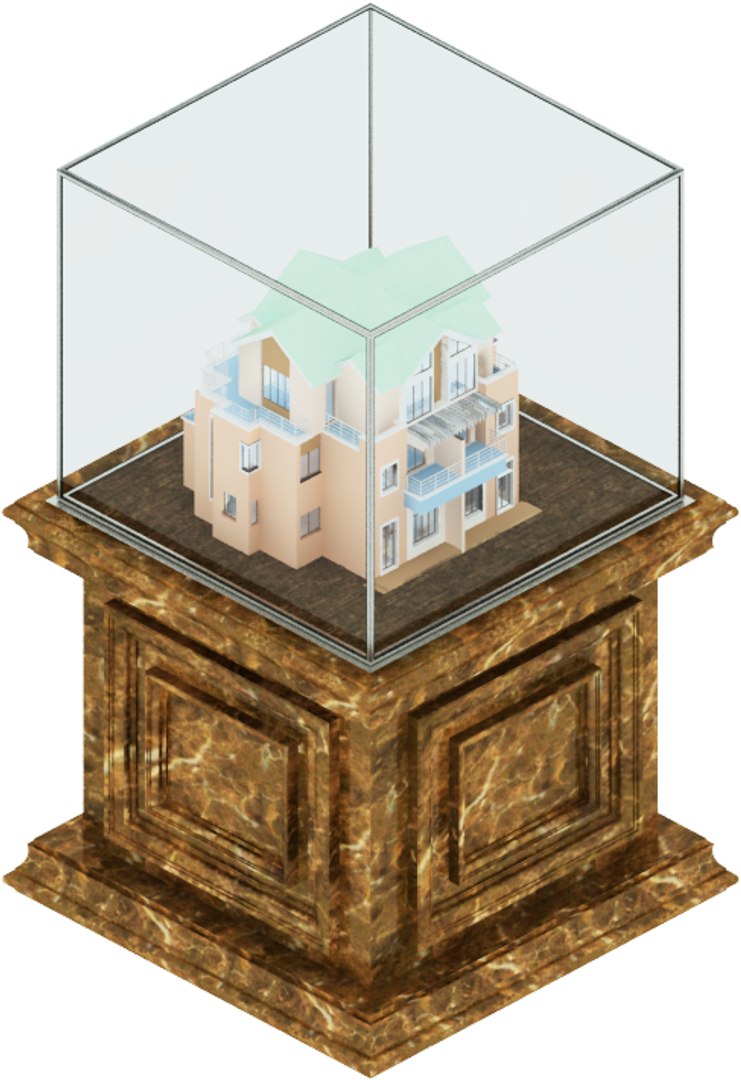 3D glass display box model - TurboSquid 1330644