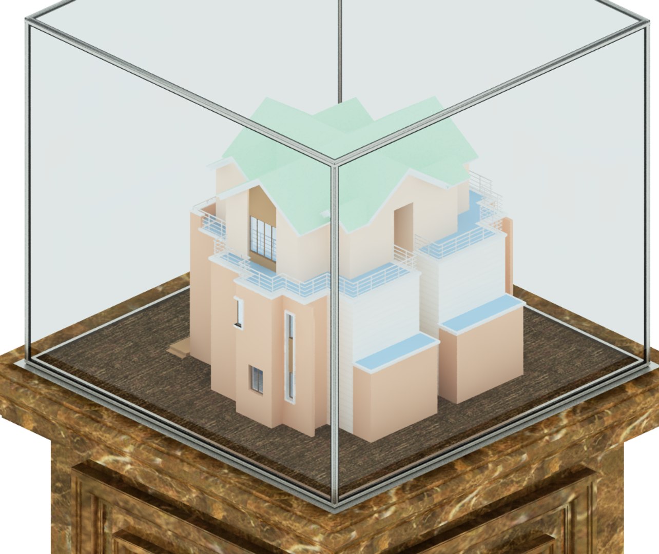 3D glass display box model - TurboSquid 1330644