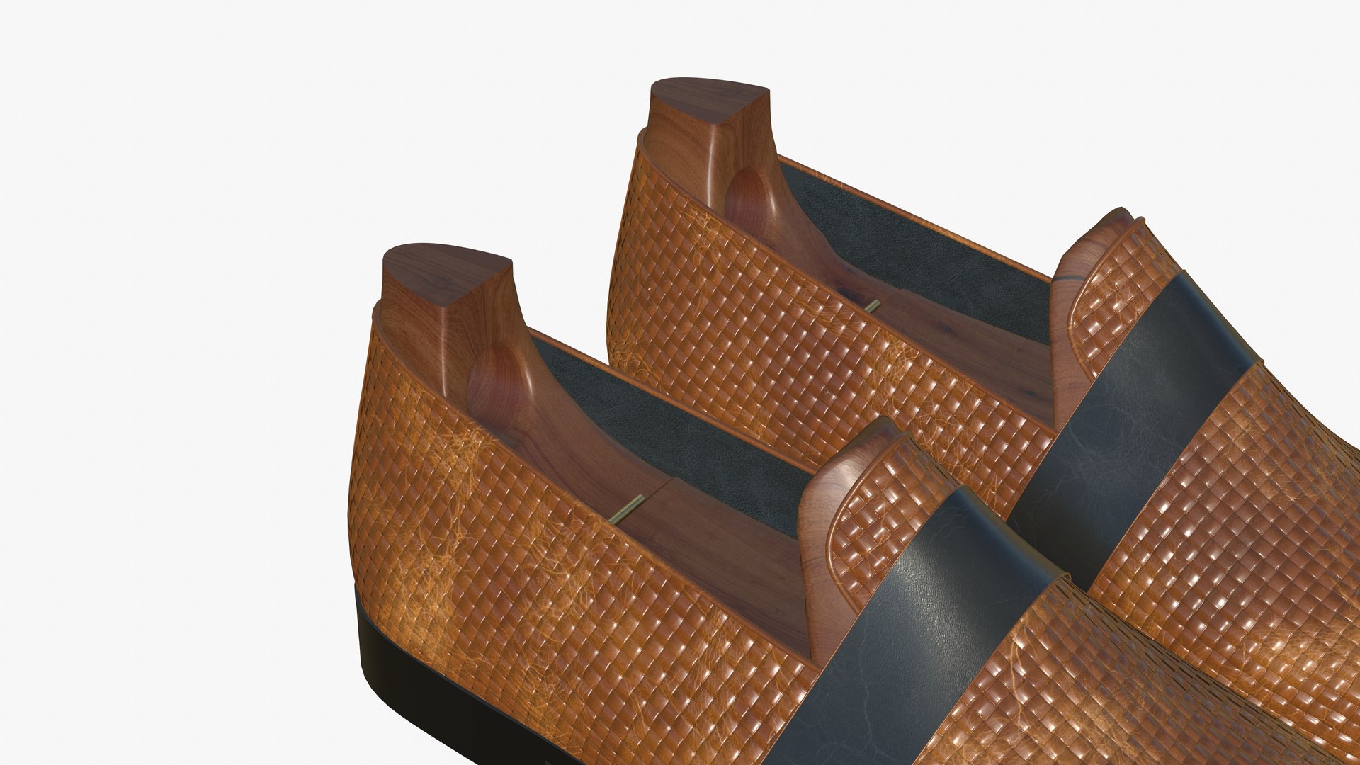 3D Model Realistic Leather Weave Shoes - TurboSquid 1932505