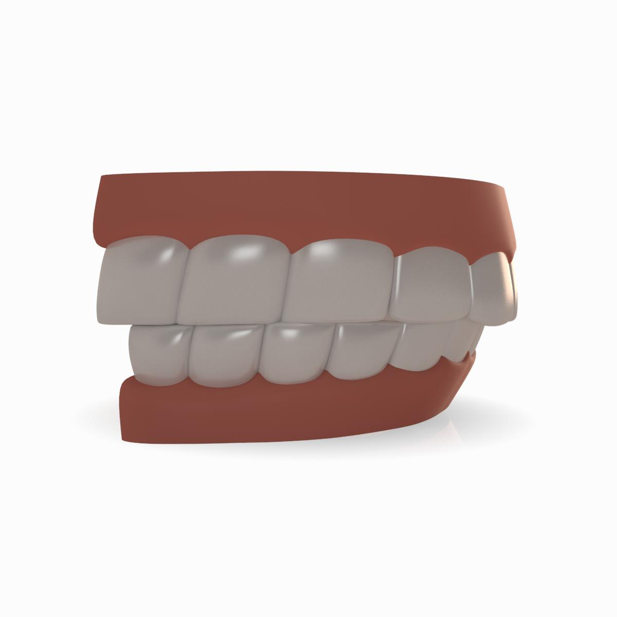 cartoon teeth 3d model