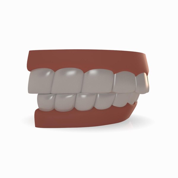 cartoon teeth 3d model