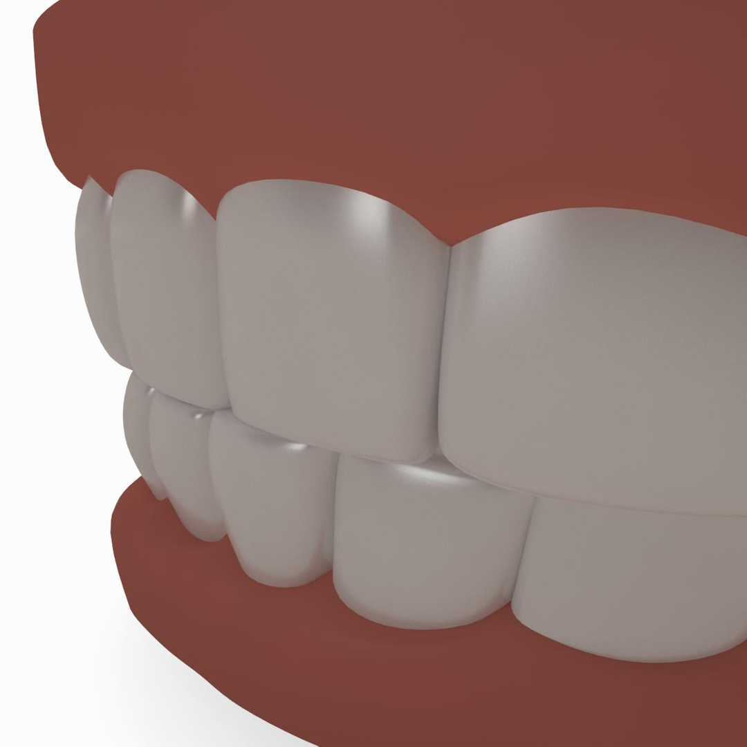 cartoon teeth 3d model