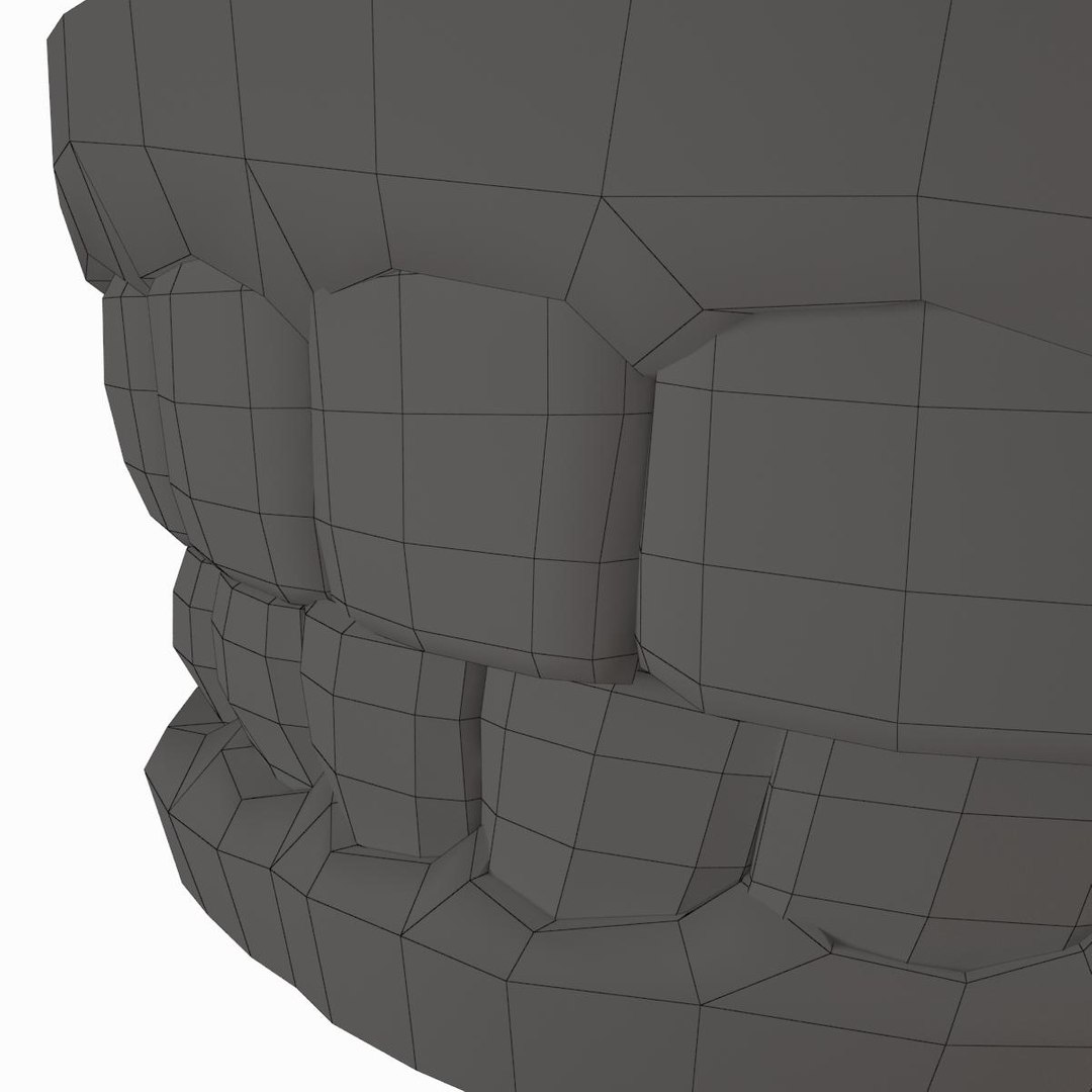 Cartoon Teeth 3d Model