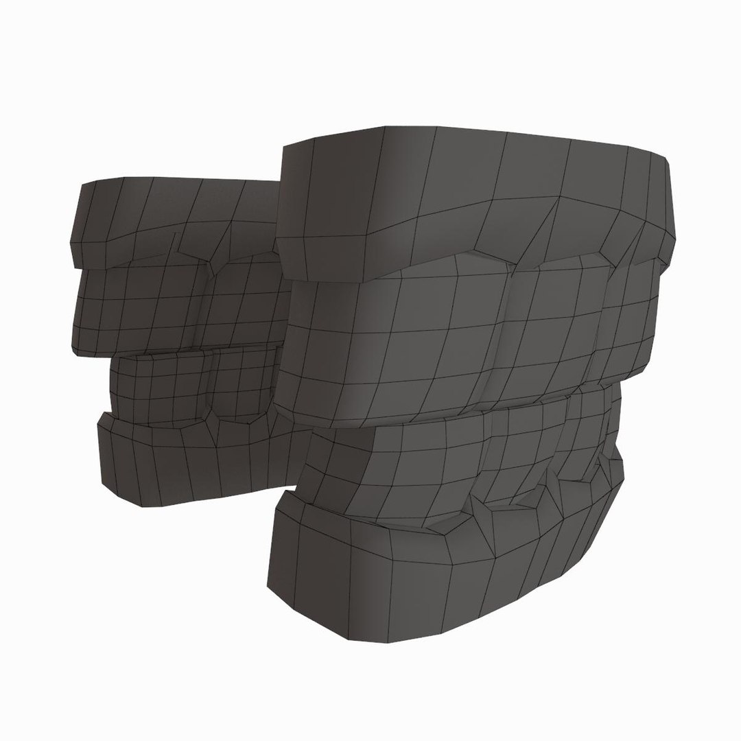 Cartoon Teeth 3d Model