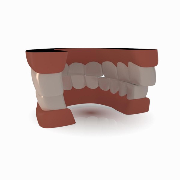 cartoon teeth 3d model