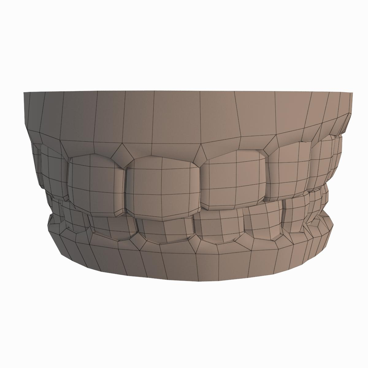 cartoon teeth 3d model