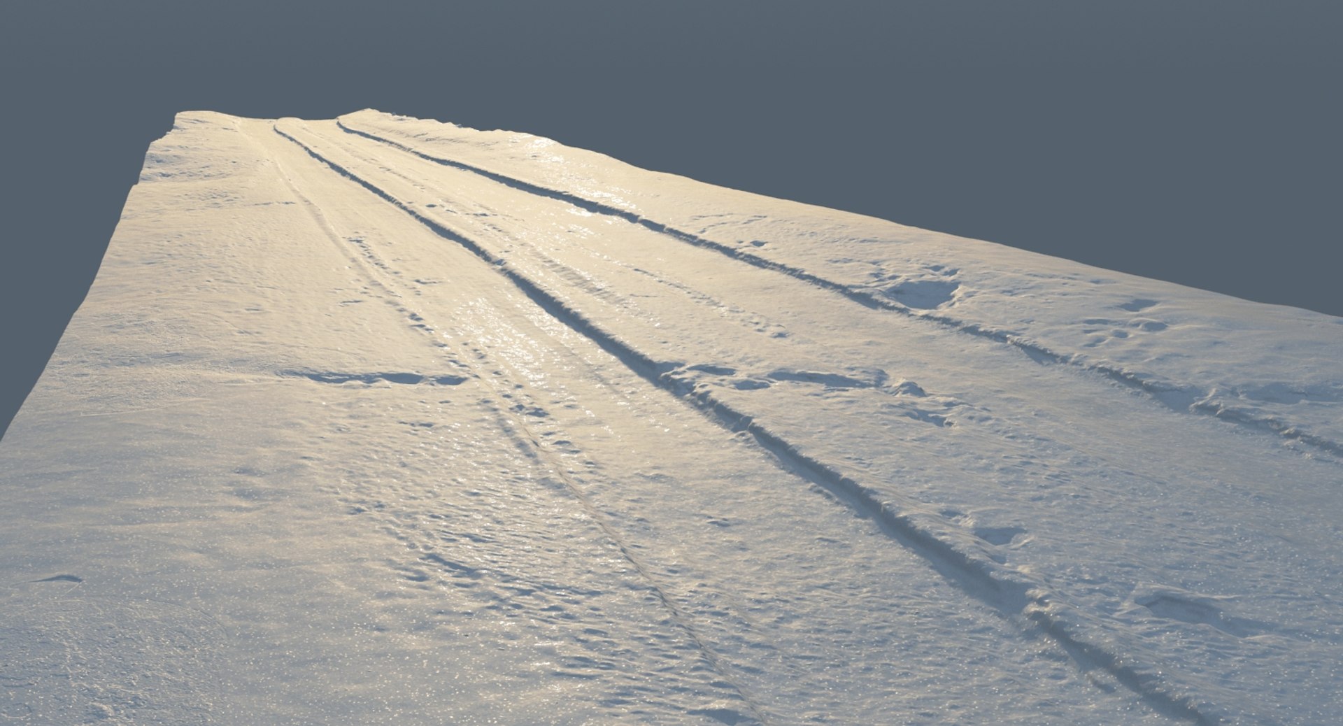 Scan Snowed Road 3d Model