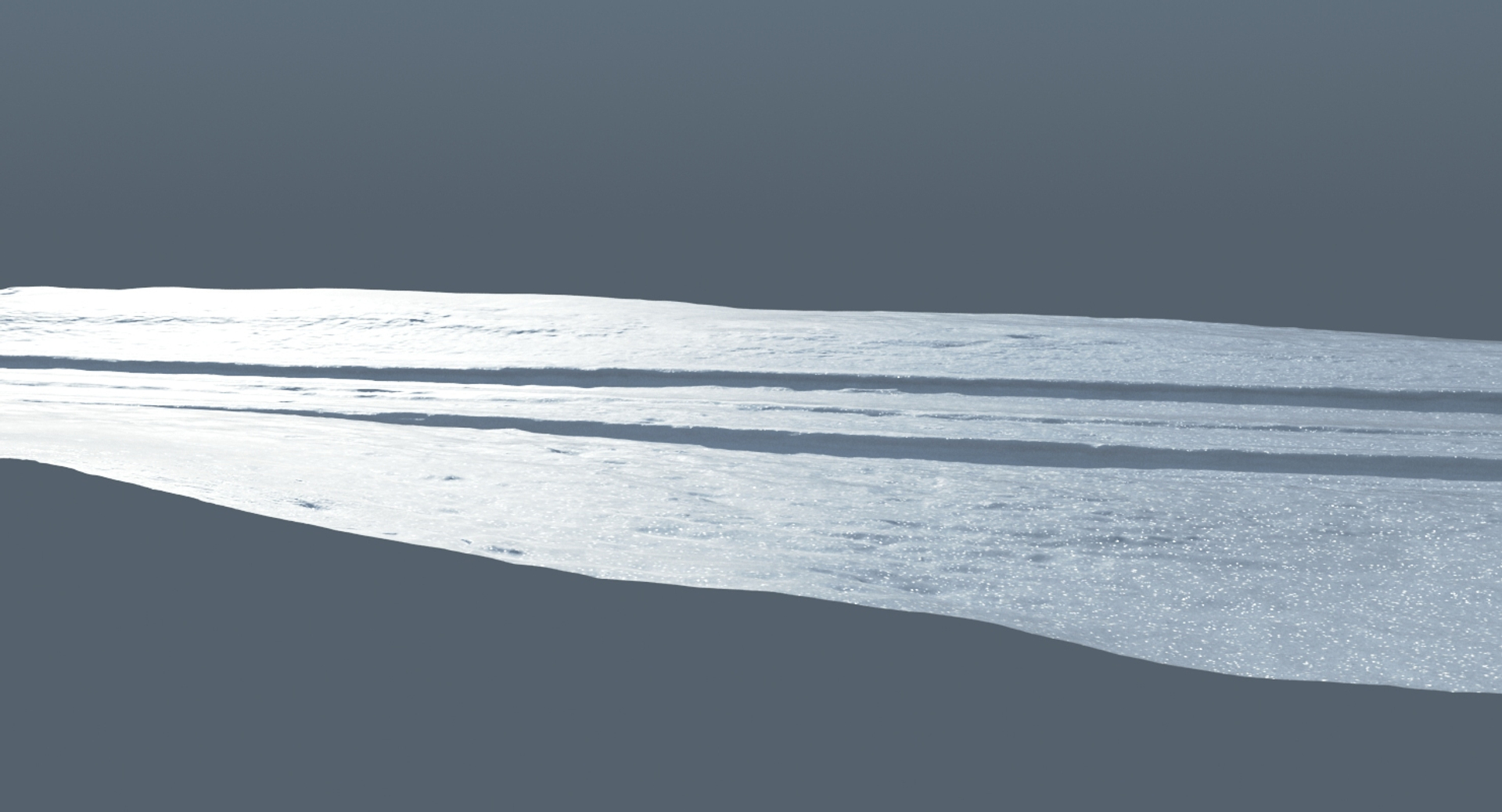 Scan Snowed Road 3d Model